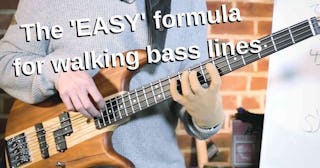 The SIMPLEST walking bass line formula - EXACTLY where to start ...