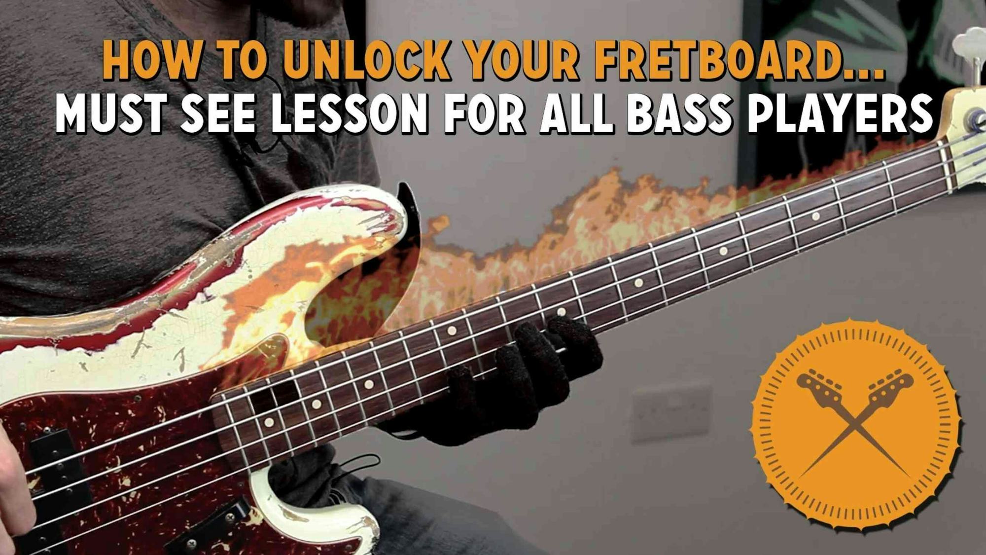How to unlock your fretboard! "Must see" lesson for bass players (L#141 ...